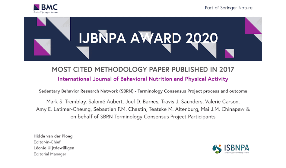 SBRN Terminology Consensus Project Paper Wins 2020 IJBNPA Most Cited ...