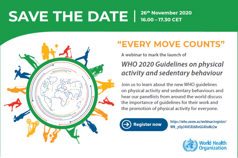 WHO Global webinar for the launch of the new Guidelines on physical activity and sedentary ...